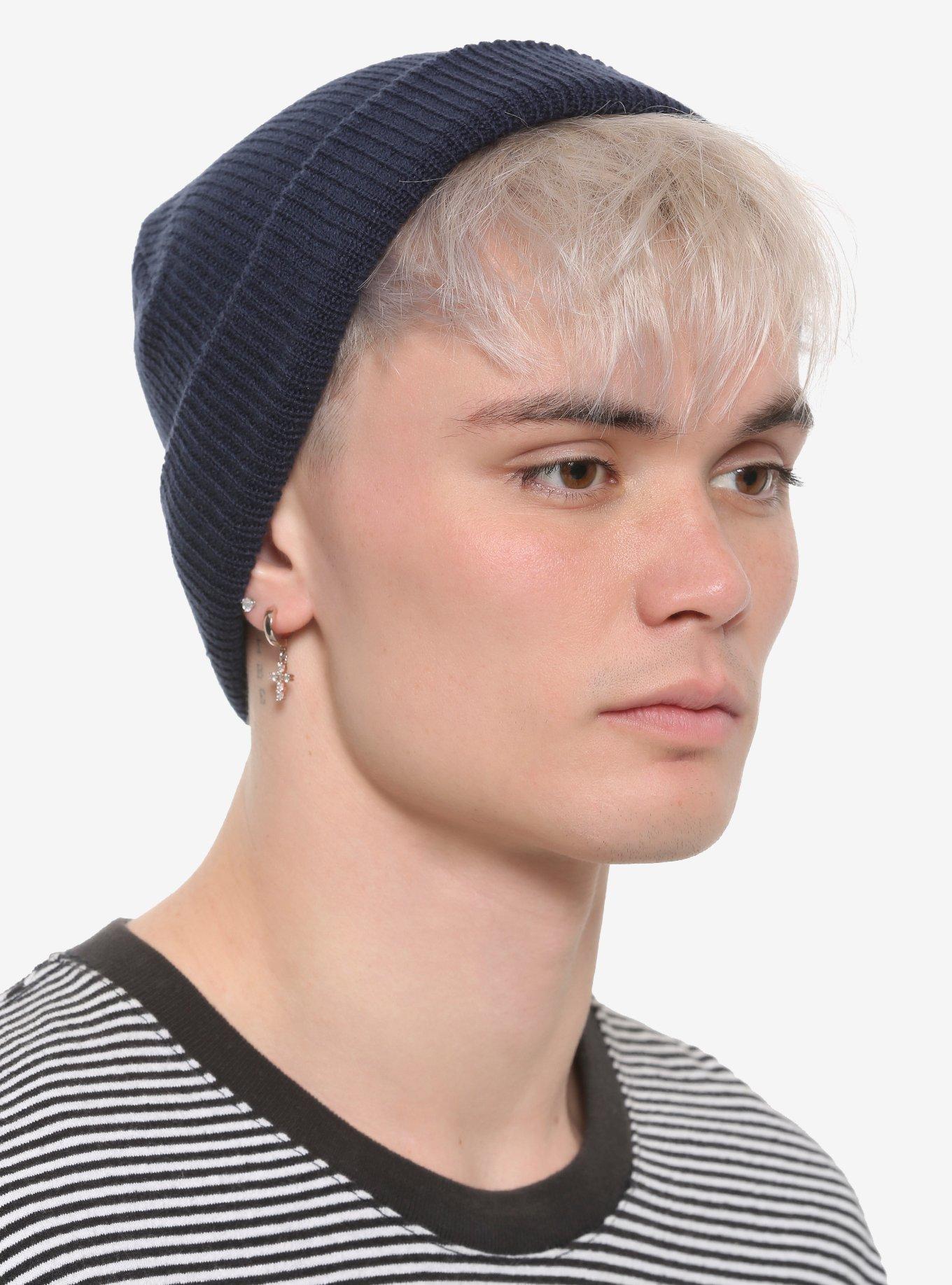 Navy Blue Watchman Beanie | Hot Topic