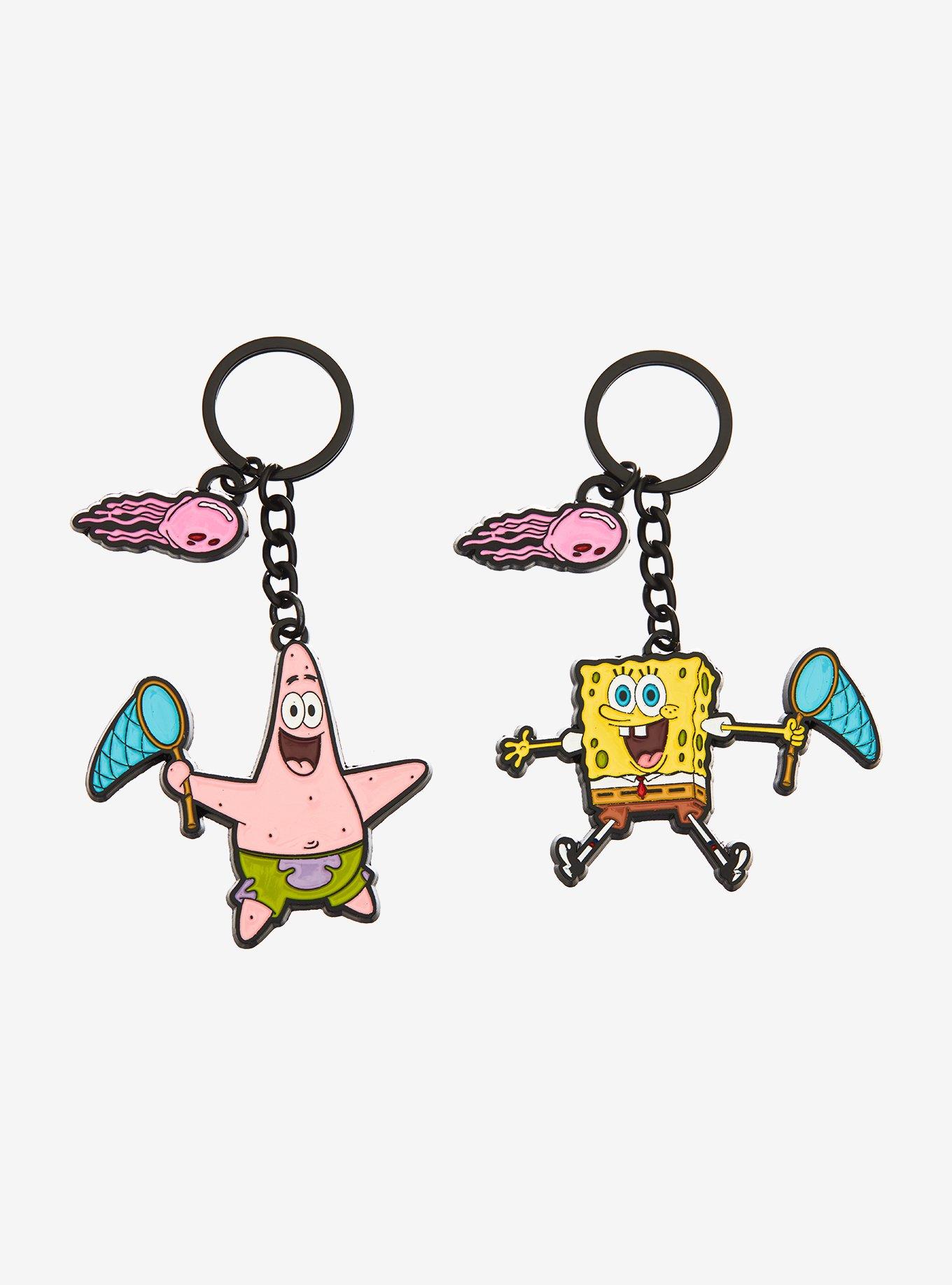 SpongeBob SquarePants Jellyfishing Enamel Keychain Set - BoxLunch ...