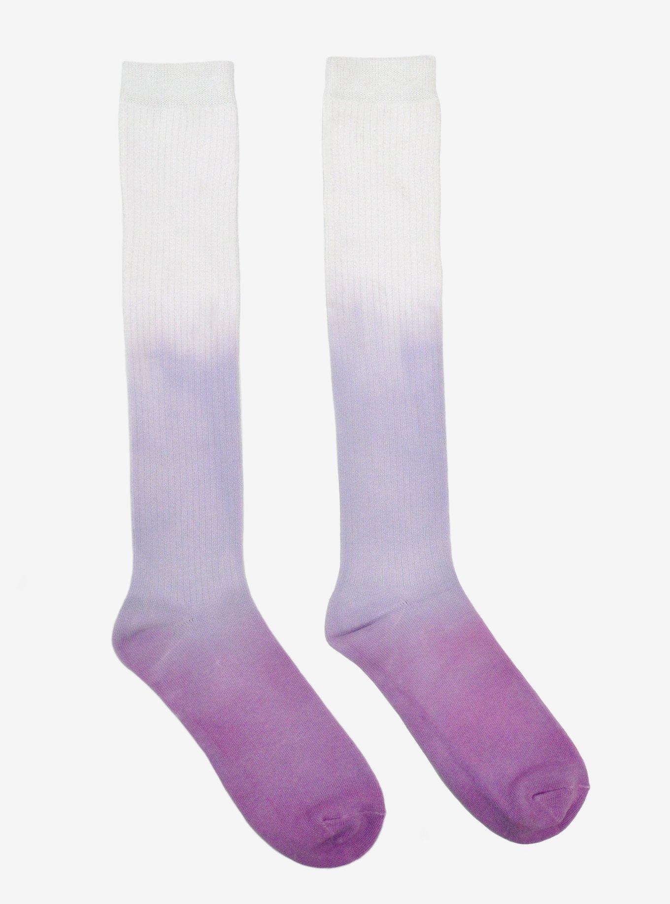 Lavender Ombre Knee-High Socks | Hot Topic