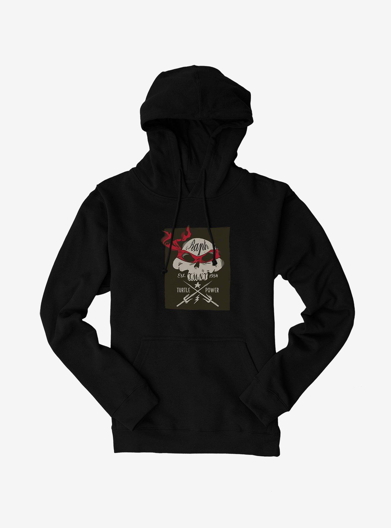Teenage Mutant Ninja Turtles Raphael Bandana Skull And Weapons Hoodie ...