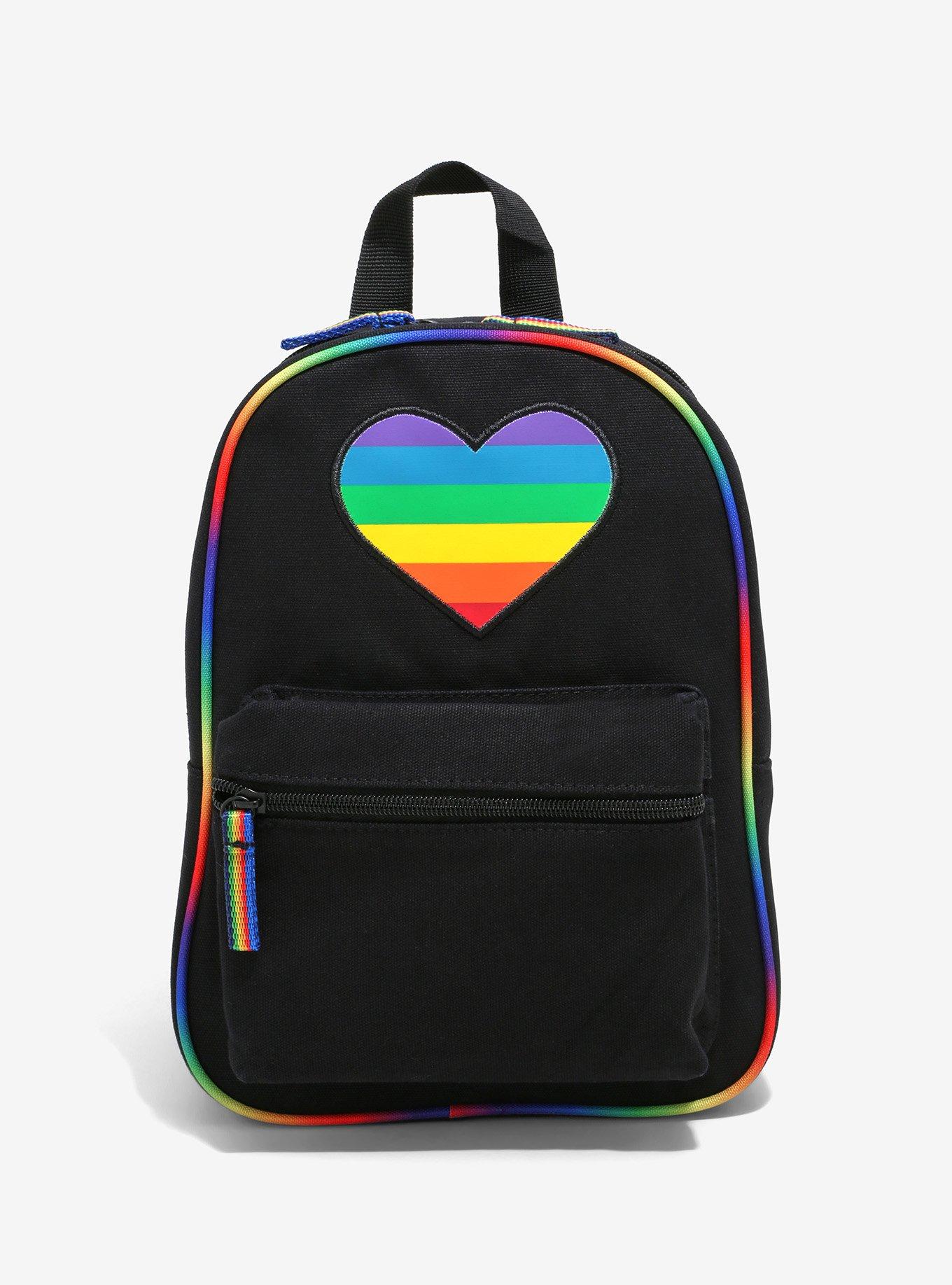 Rainbow Heart Mini Backpack | Hot Topic