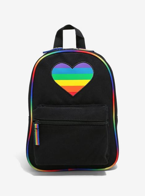 Rainbow Heart Mini Backpack | Hot Topic
