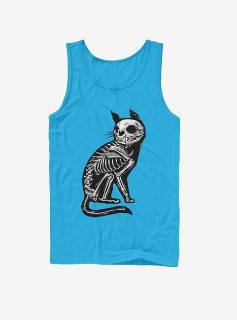 Cat X-Ray Skeleton Tank - GREEN | Hot Topic