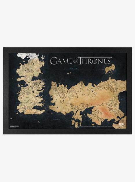 Game Of Thrones Map Of Westeros & Essos Poster | BoxLunch