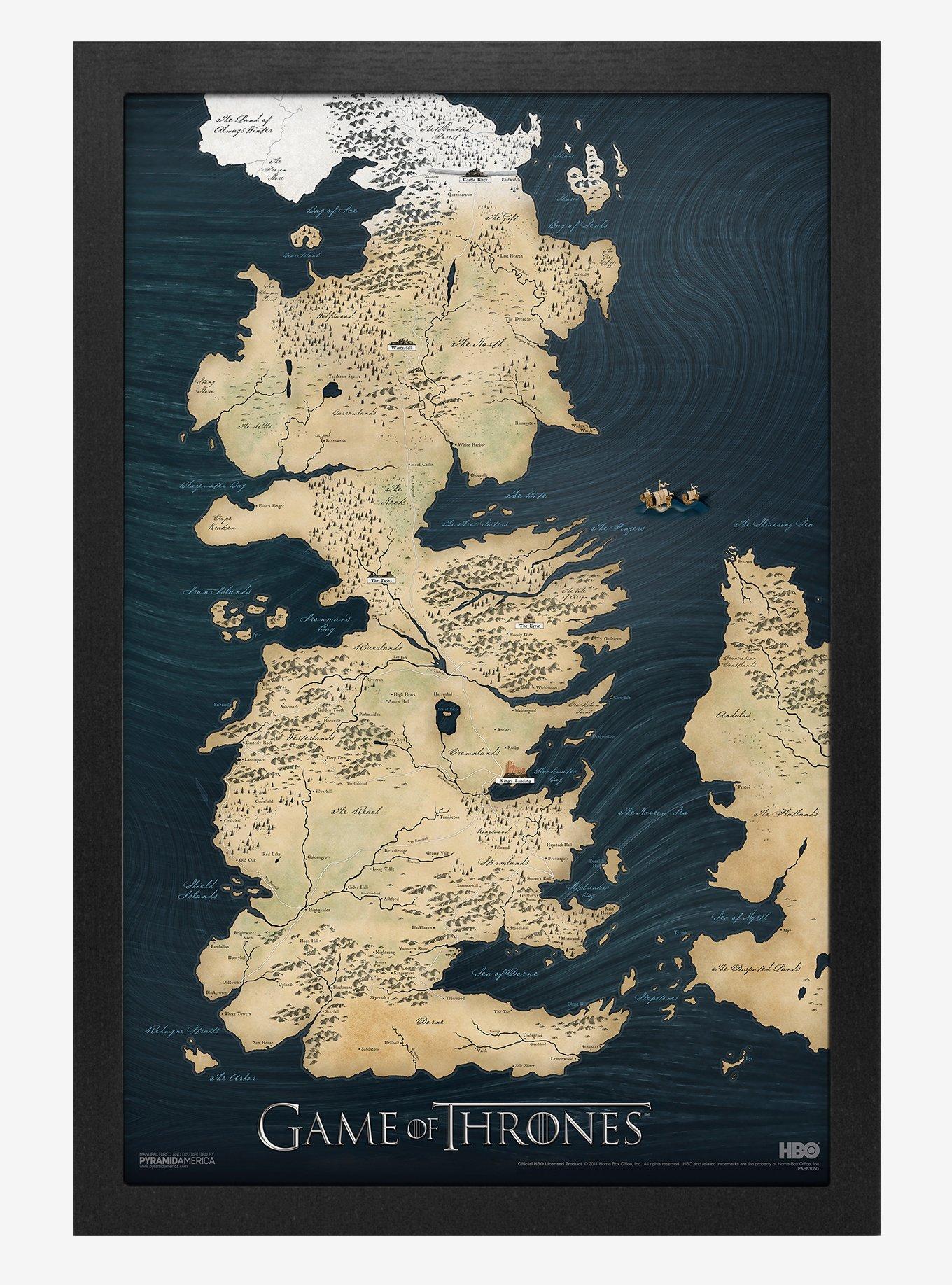 Game Of Thrones Map Poster | BoxLunch