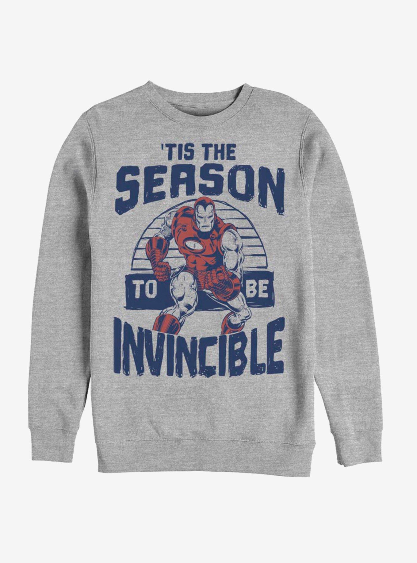 Marvel Iron Man Invincible Season Holiday Crew Sweatshirt - GREY | Hot ...