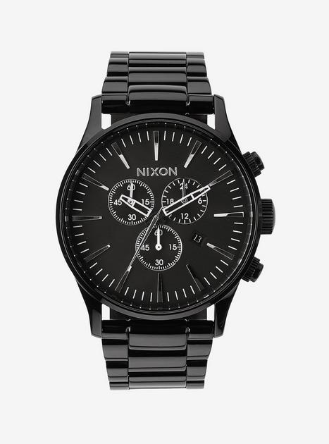 Nixon Sentry Chrono All Black Watch | Hot Topic