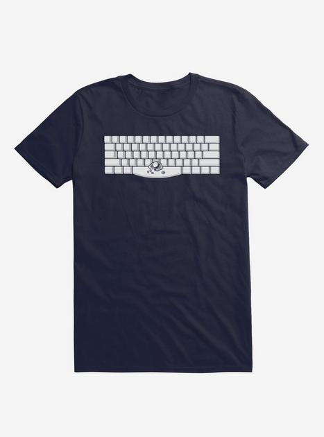 Spacebar Astronaut Keyboard Navy Blue T-Shirt - BLUE | Hot Topic