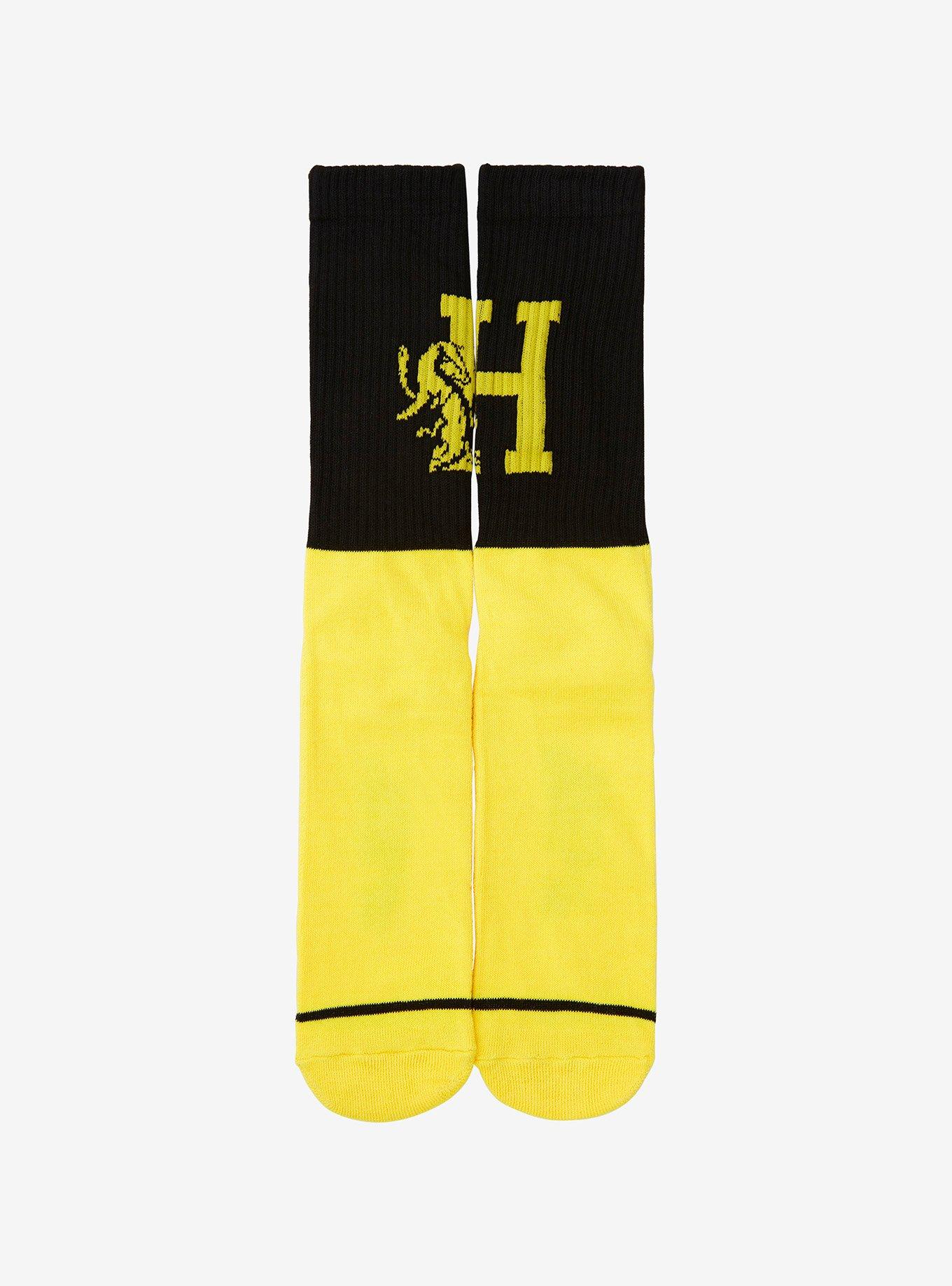 Harry Potter Hufflepuff 2-Tone Crew Socks - BoxLunch Exclusive | BoxLunch