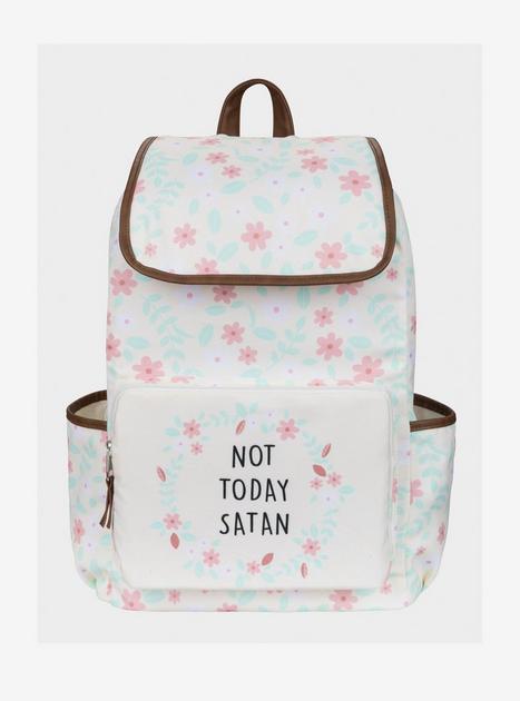 Not Today Satan Drawstring Backpack | Hot Topic