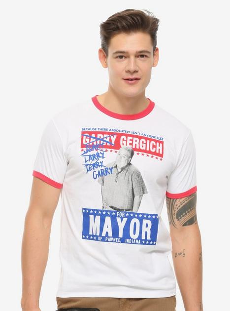 Parks and Recreation Garry Gergich For Mayor Ringer T-Shirt - BoxLunch ...