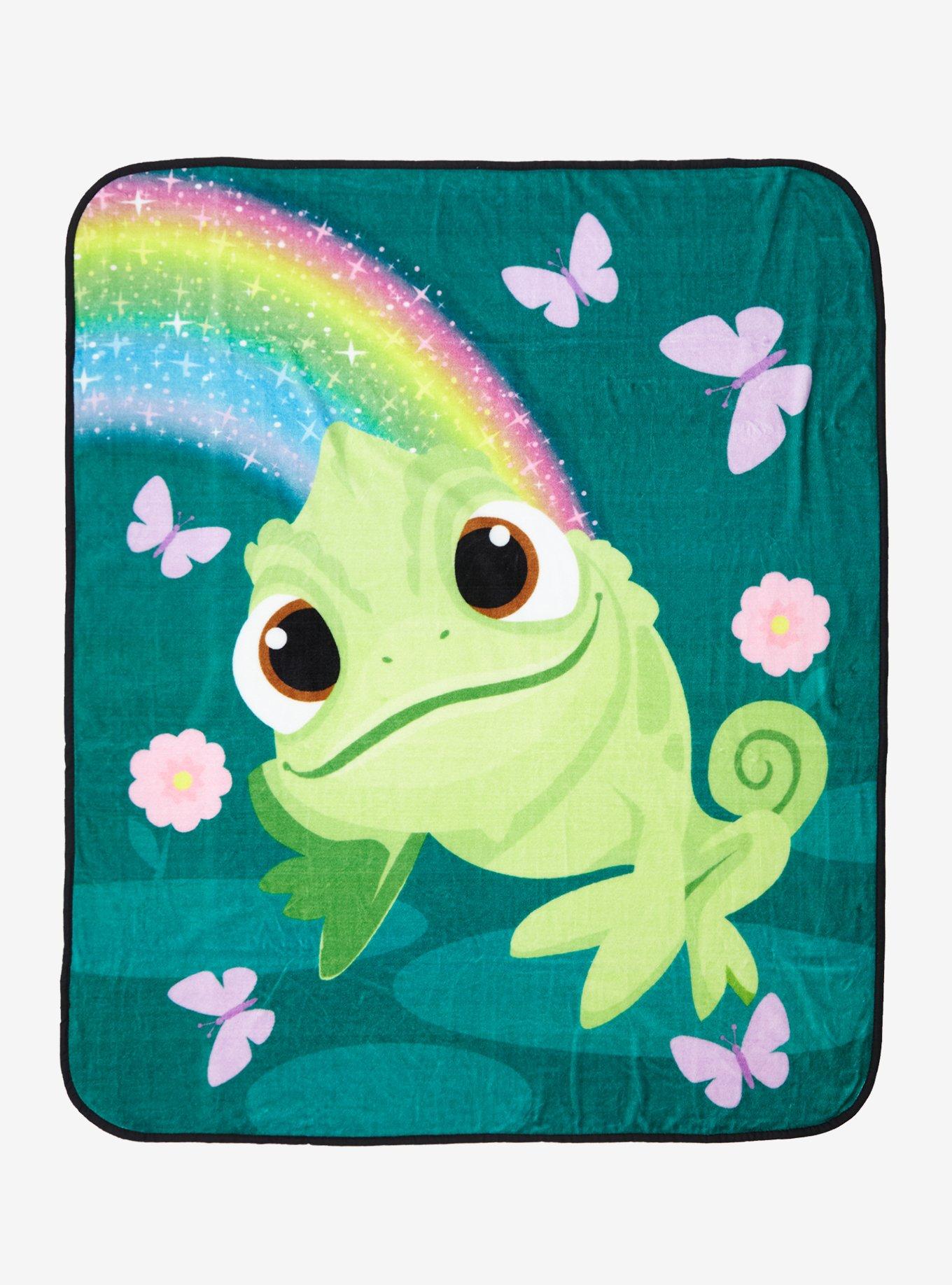 Disney Tangled Pascal Rainbow Throw Blanket | Hot Topic