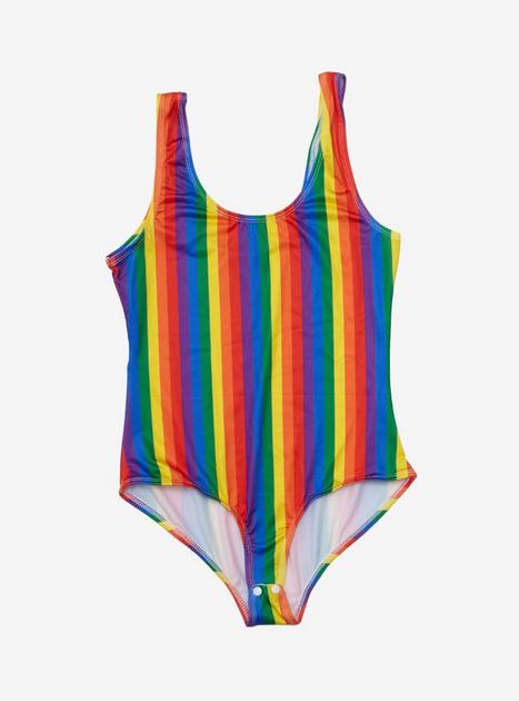 Rainbow Stripe Bodysuit | Hot Topic