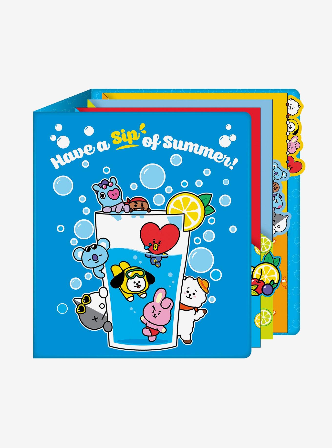 BT21 Summer Drink Tabbed Binder | Hot Topic