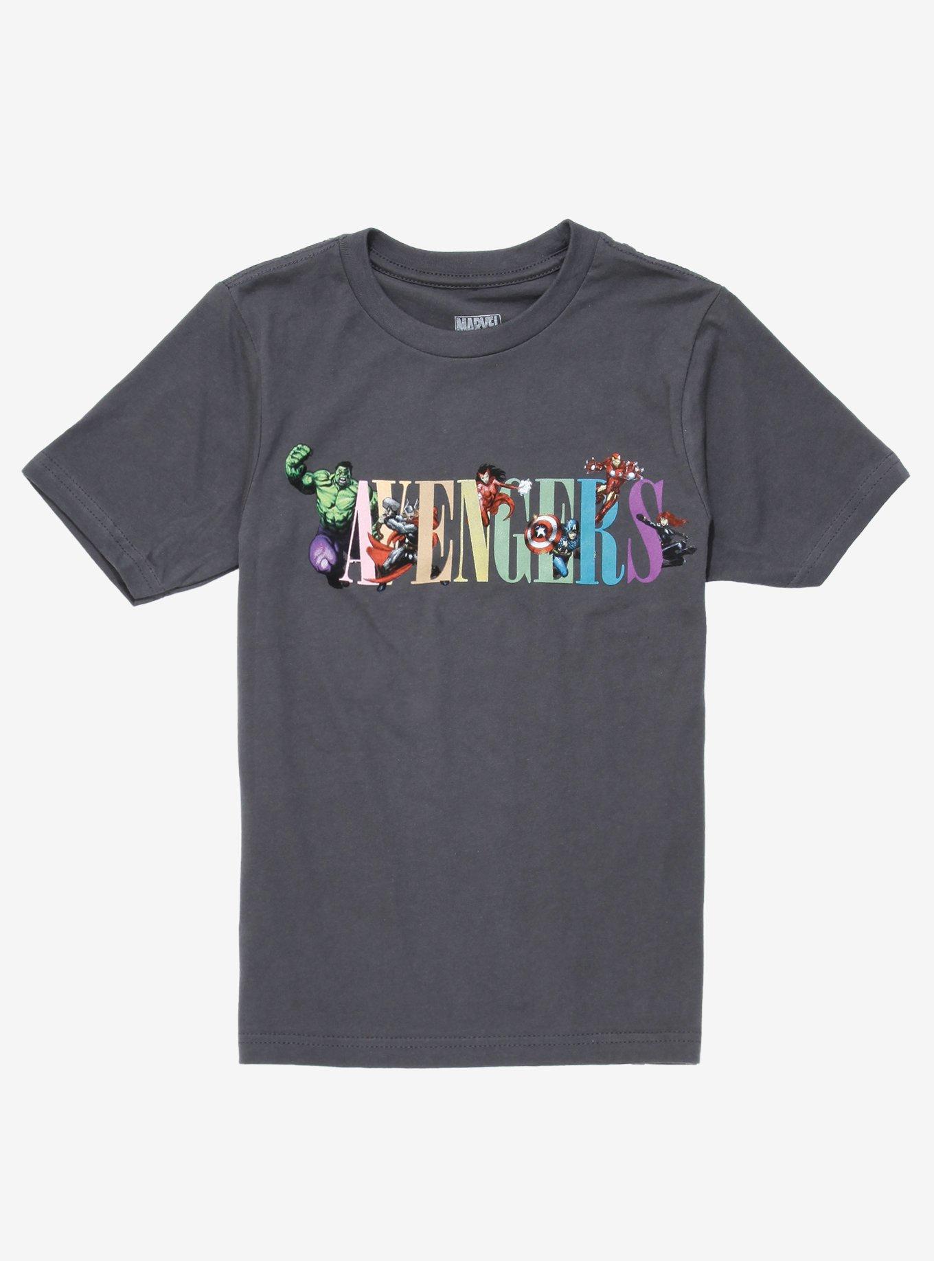 Marvel Rainbow Avengers Logo Youth T-Shirt - BoxLunch Exclusive | BoxLunch