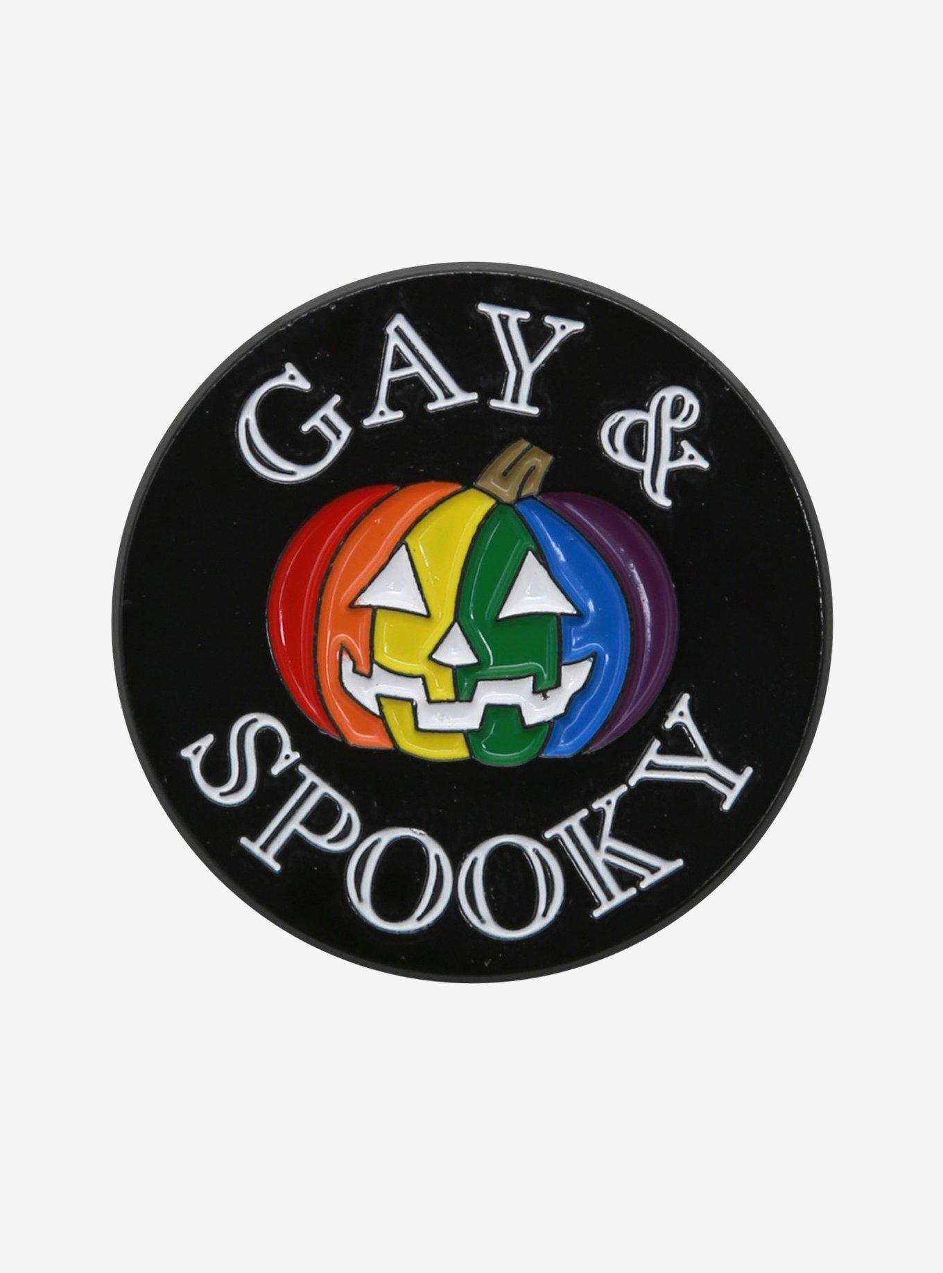Gay And Spooky Rainbow Pumpkin Enamel Pin Hot Topic