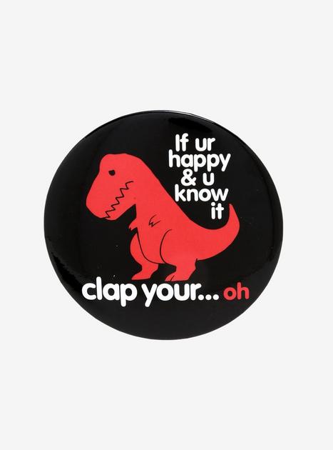Big Red T-Rex Clap Button | Hot Topic