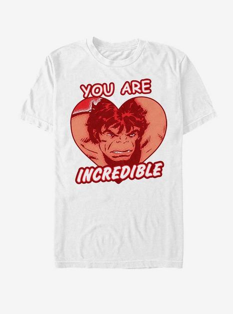 Marvel Hulk Incredible Heart T-Shirt - WHITE | Hot Topic