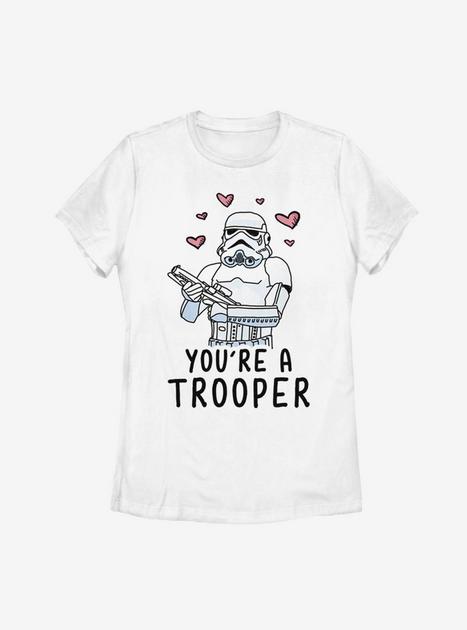 Star Wars Trooper Love Womens T-Shirt - WHITE | BoxLunch
