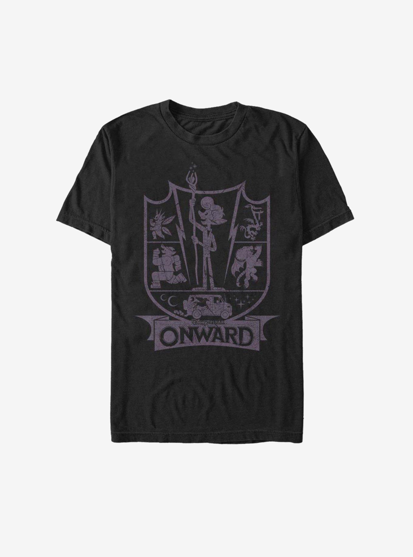 Disney Pixar Onward Adventure Crest T-Shirt - BLACK | BoxLunch