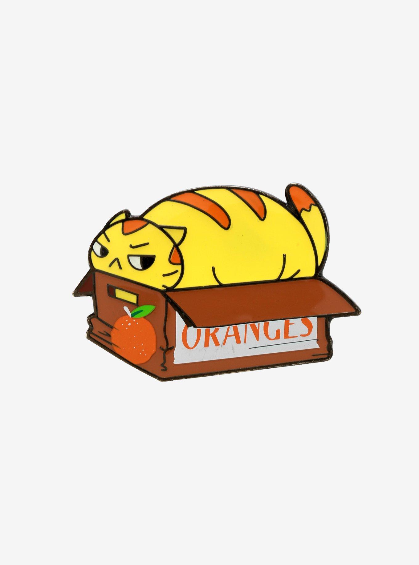 Cat Orange Box Enamel Pin | Hot Topic