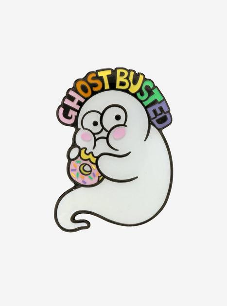 Donut Ghost Glow-In-The-Dark Enamel Pin | Hot Topic