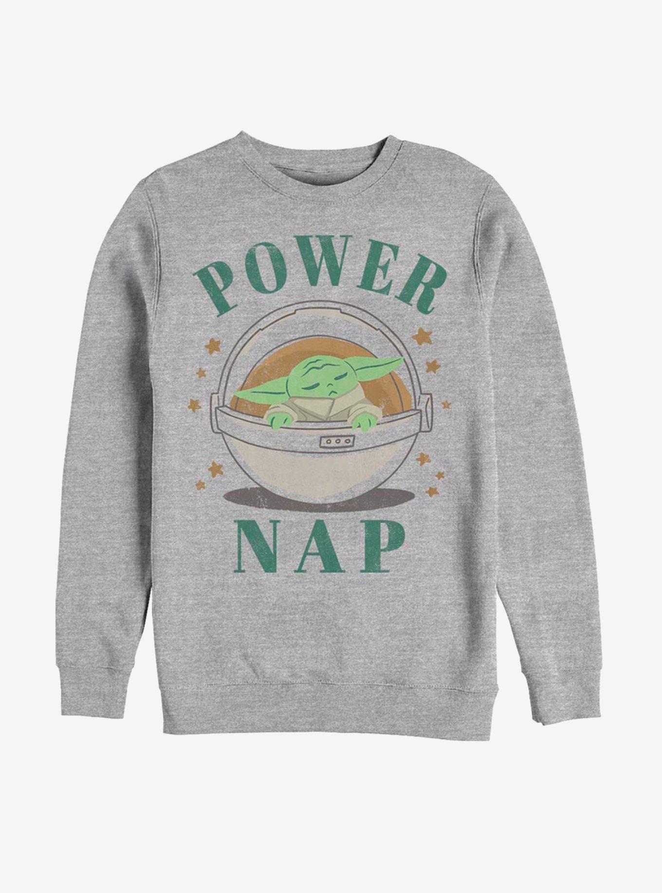 Star Wars The Mandalorian The Child Power Nap Sweatshirt - GREY | BoxLunch