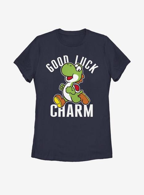 Nintendo Mario Yoshi Good Luck Charm Womens T-Shirt - BLUE | BoxLunch
