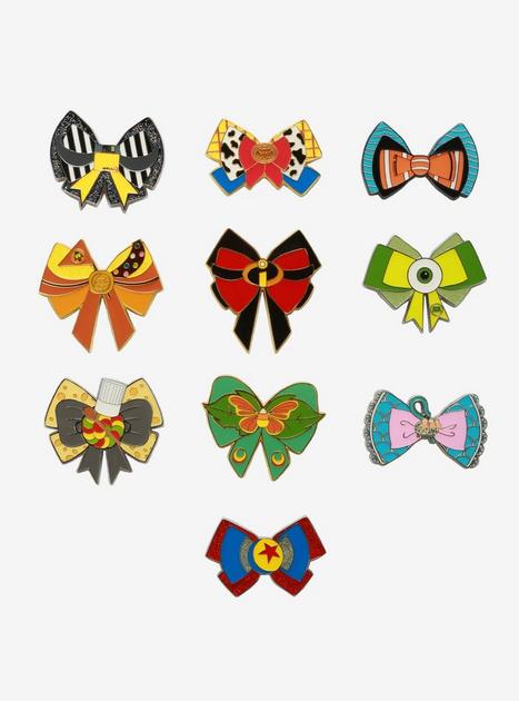 Loungefly Disney Pixar Bows Blind Box Enamel Pin - BoxLunch Exclusive ...