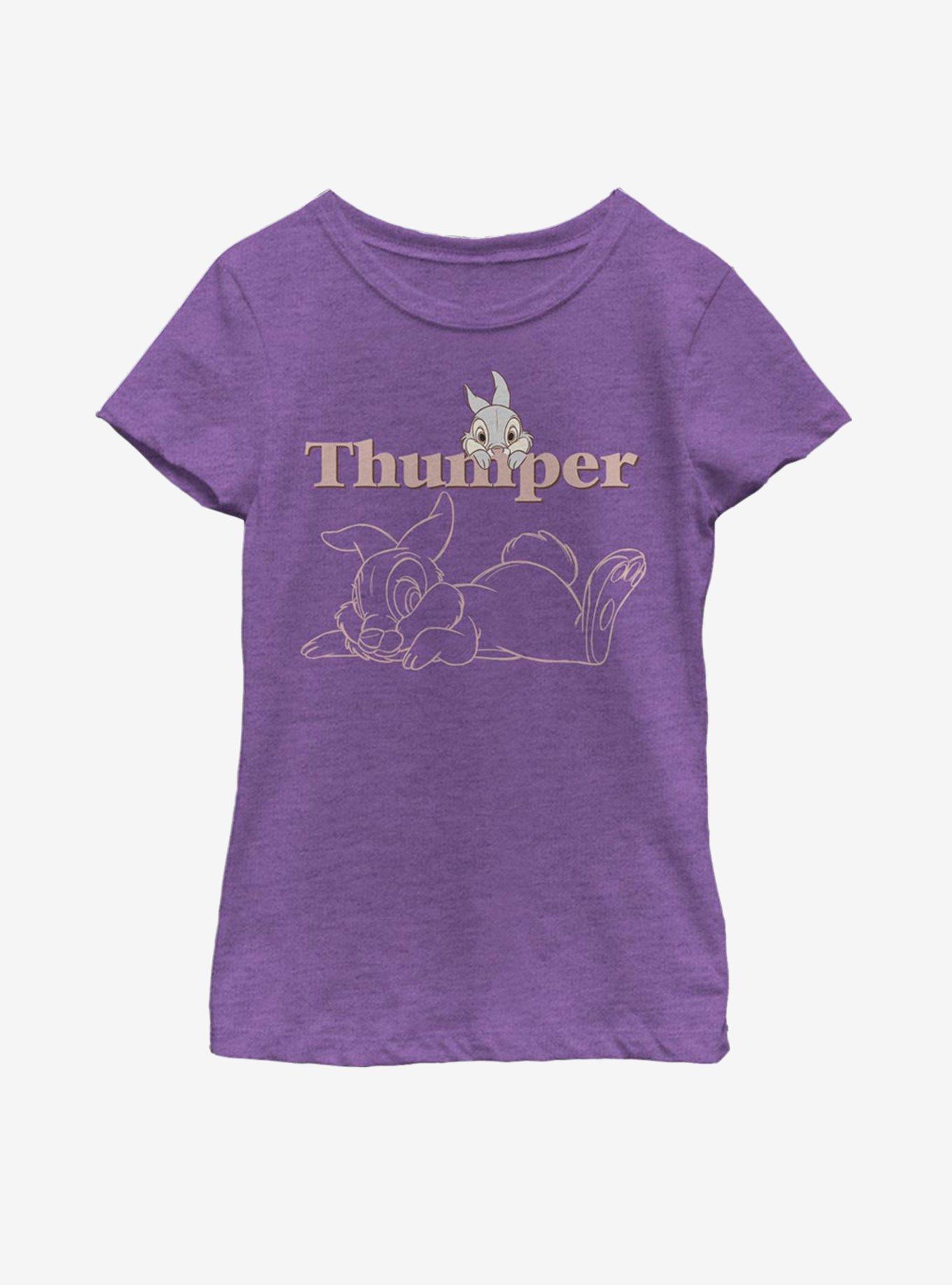 Disney Bambi Thumper Line Art Youth Girls T-Shirt | BoxLunch