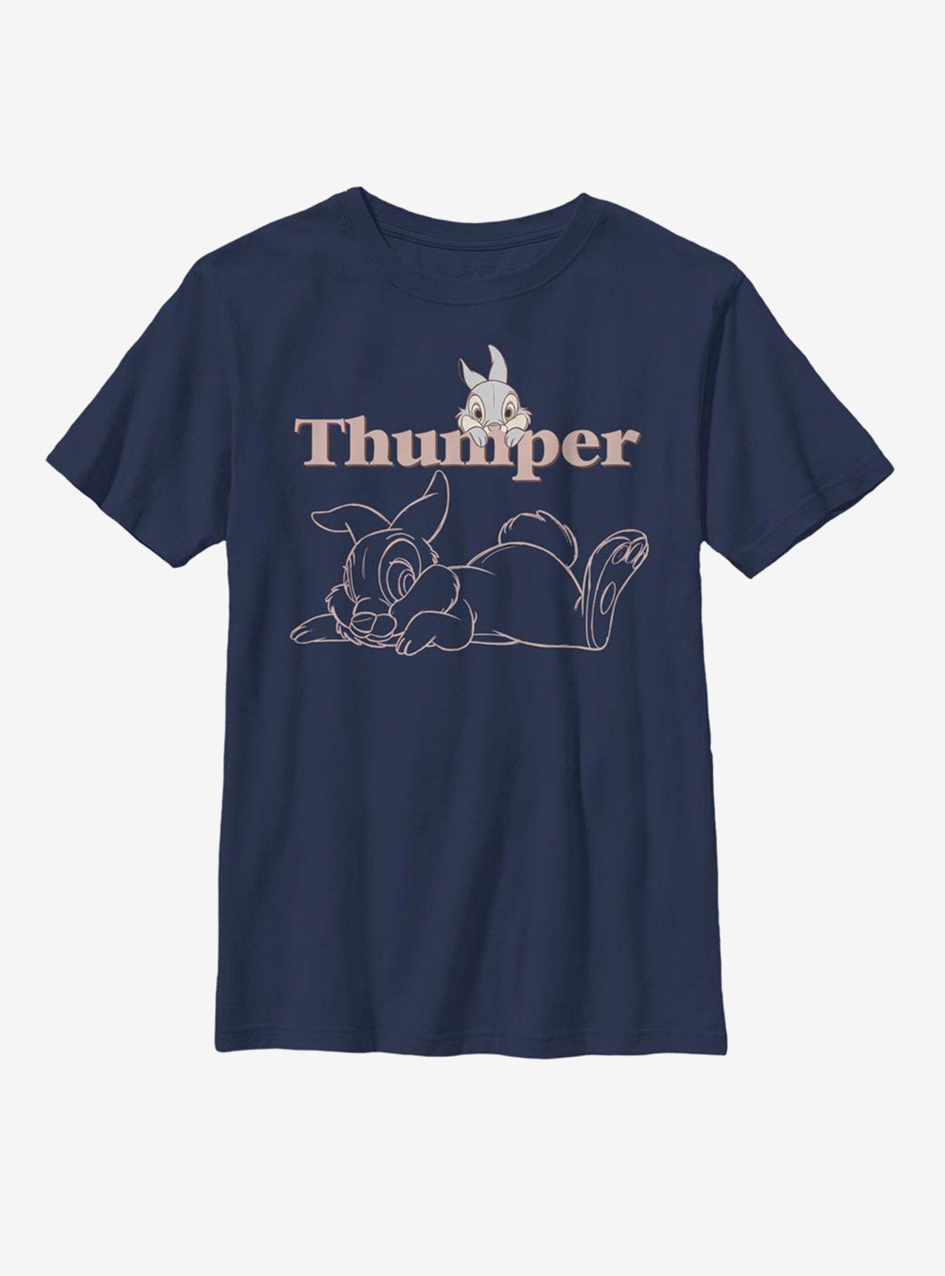 Disney Bambi Thumper Line Art Youth T-Shirt - BLUE | BoxLunch