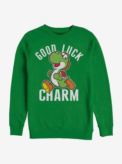 Nintendo Mario Yoshi Good Luck Sweatshirt - GREEN | Hot Topic