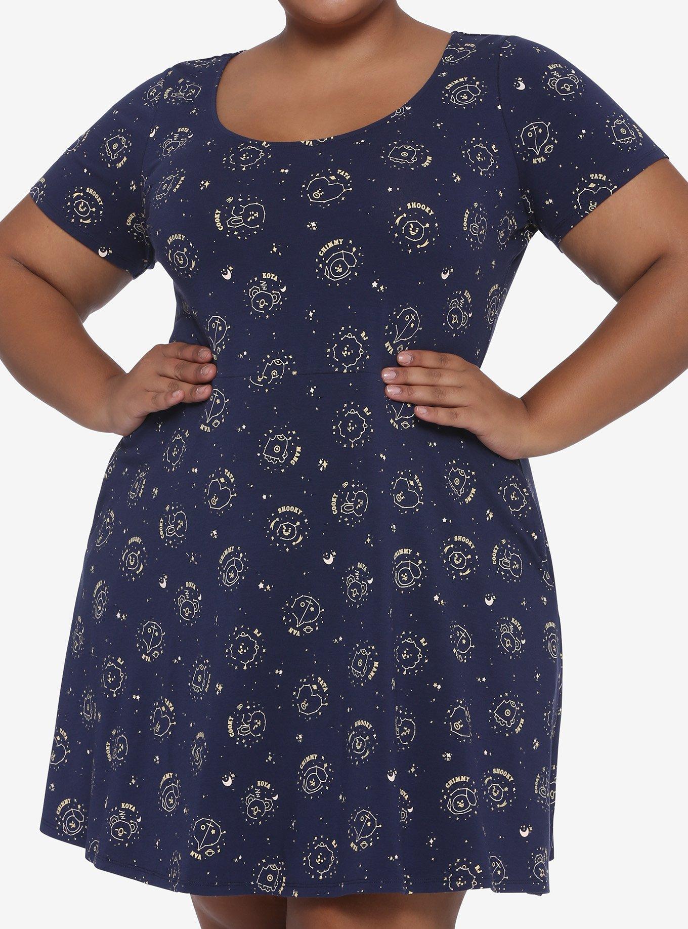 Constellation Skater Dress Plus Size Hot Topic