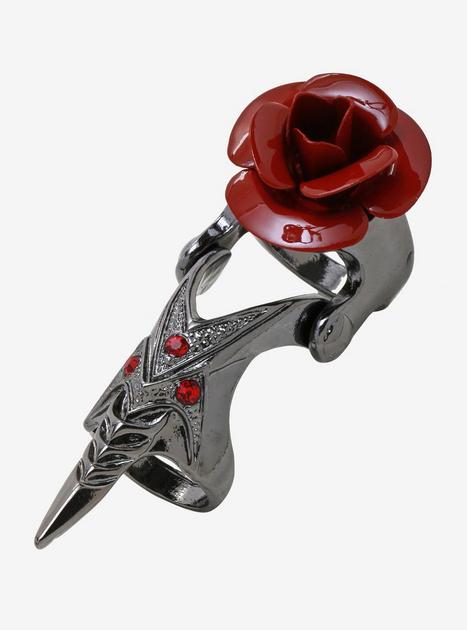 Red Rose Armor Ring | Hot Topic