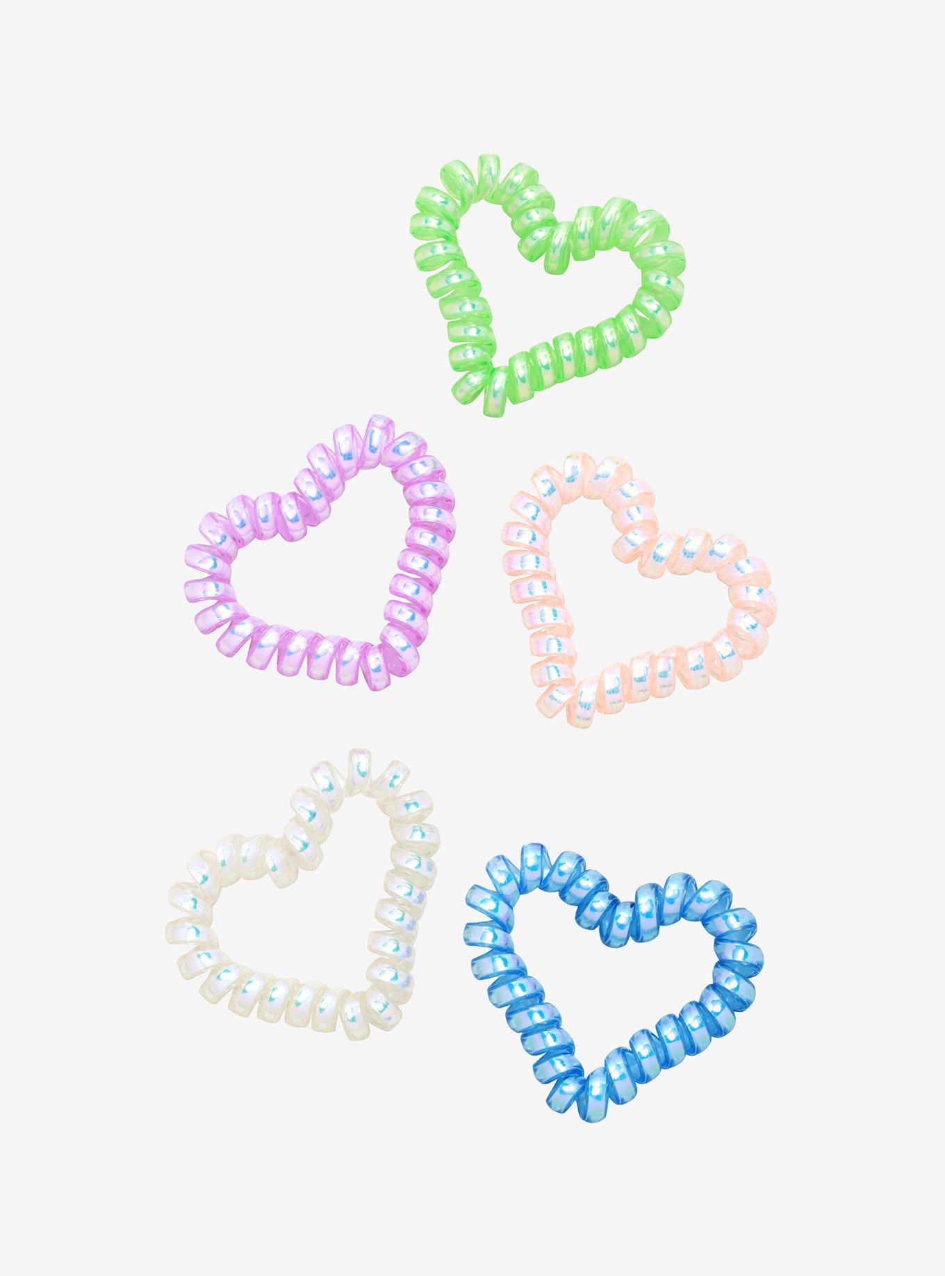 Heart Pastel Hair Coil Set | Hot Topic