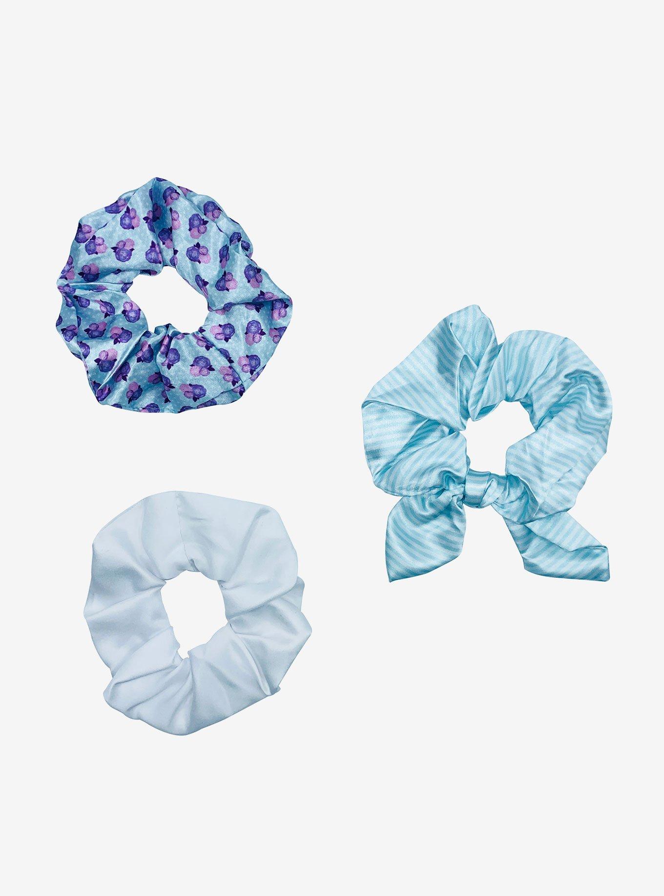 Rose Blue Stripe Bow Scrunchie Set | Hot Topic
