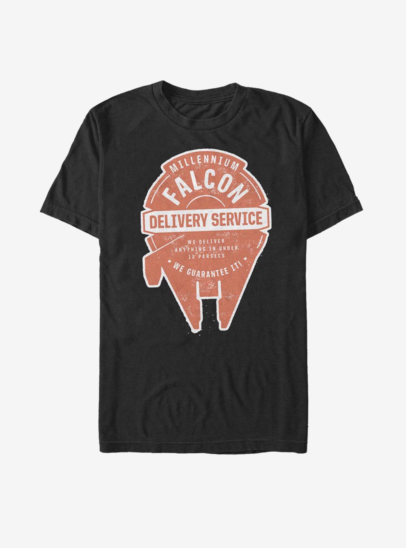 Star Wars Falcon Delivery T-Shirt - BLACK | BoxLunch