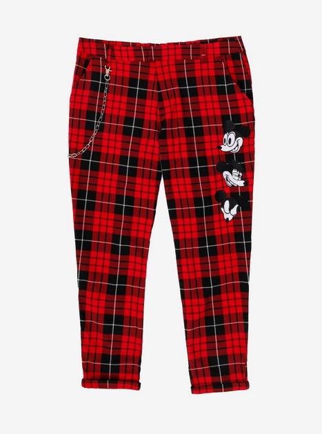 Disney Mickey Mouse Red Plaid Pants Plus Size | Hot Topic