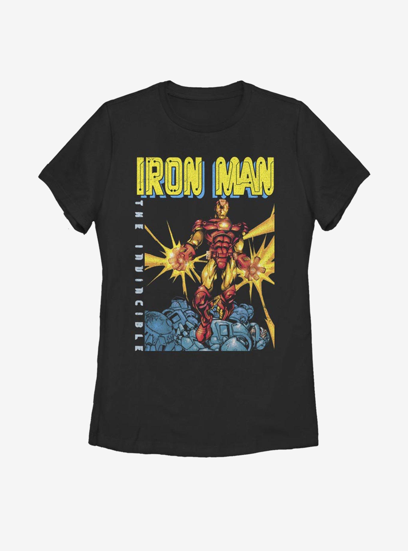 Marvel Iron Man The Invincible Womens T-Shirt - BLACK | BoxLunch