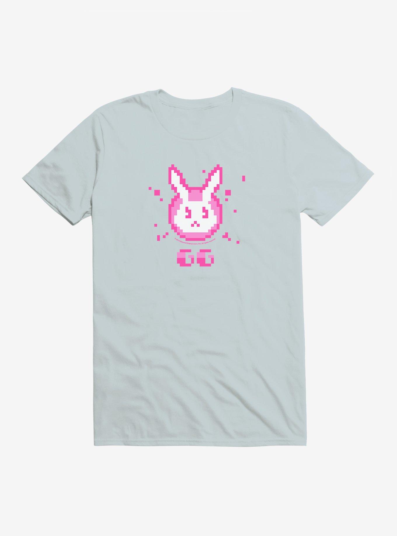 Overwatch D.Va Pixel Bunny T-Shirt - BLUE | BoxLunch