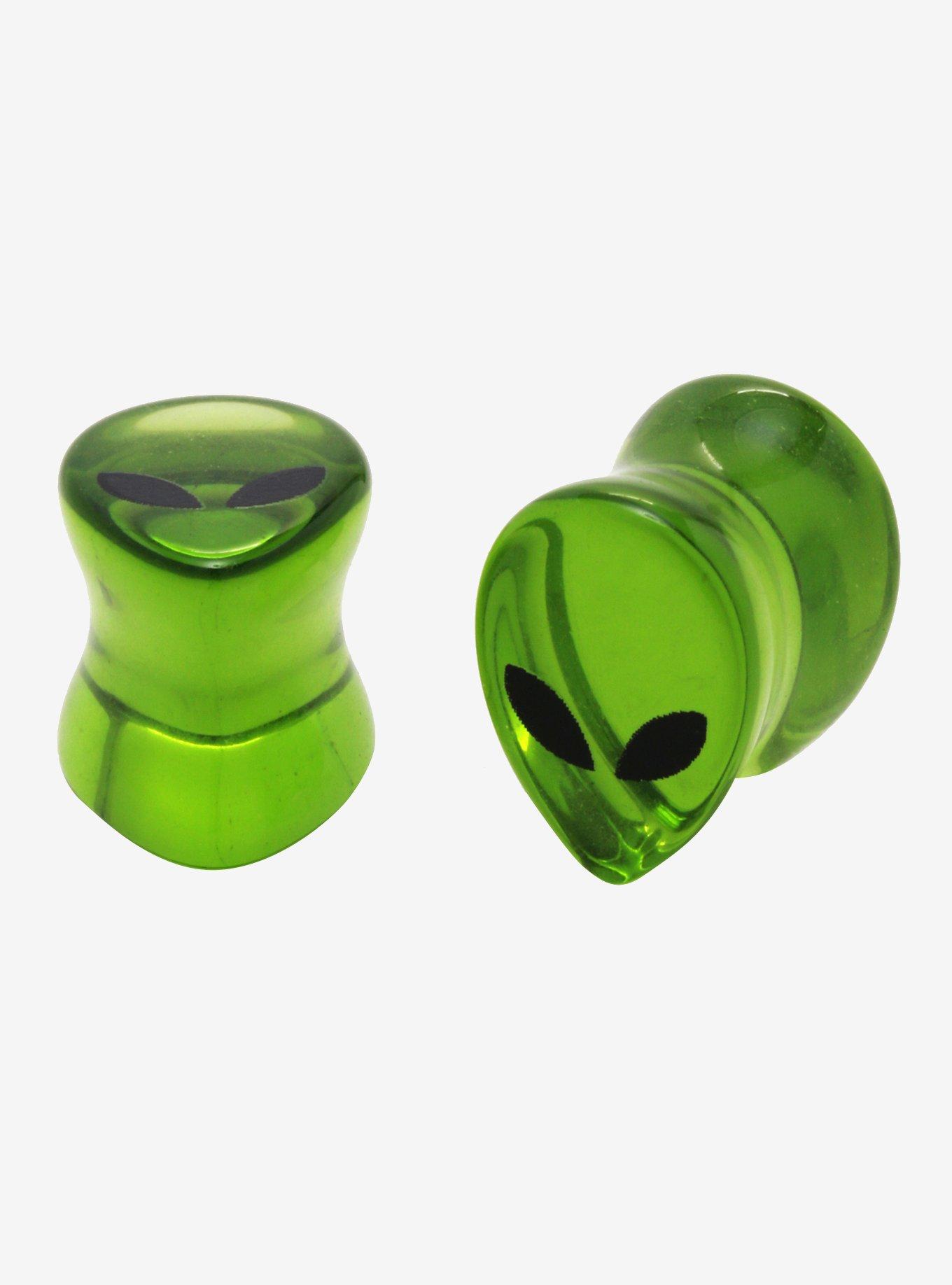 Glass Alien Head Plug 2 Pack | Hot Topic