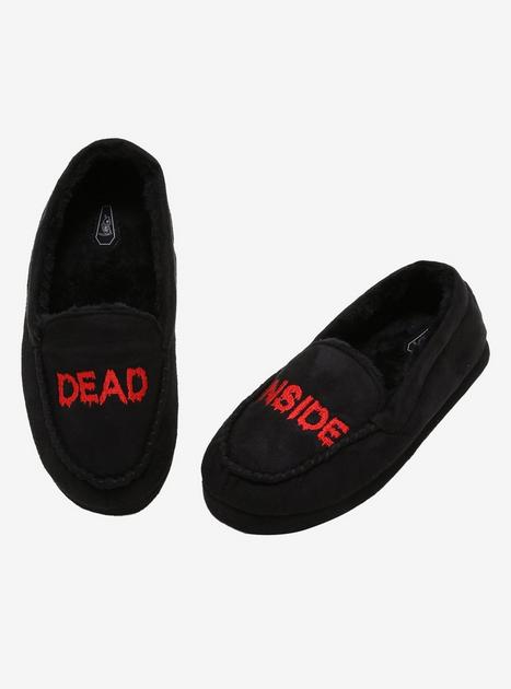 Dead Inside Moccasin Slippers | Hot Topic