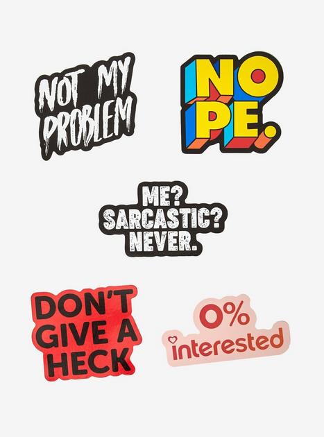 Couldn't Care Less Sticker Set | Hot Topic