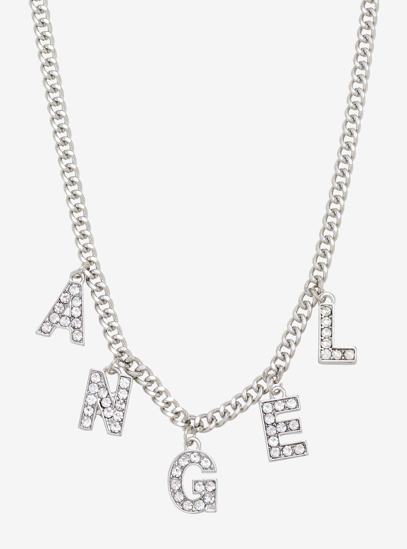 Angel Letter Bling Necklace | Hot Topic