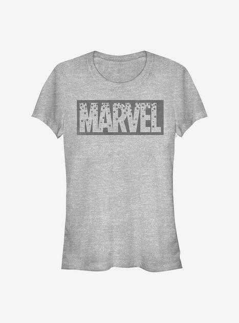 Marvel Starry Logo Girls T-Shirt - GREY | Hot Topic