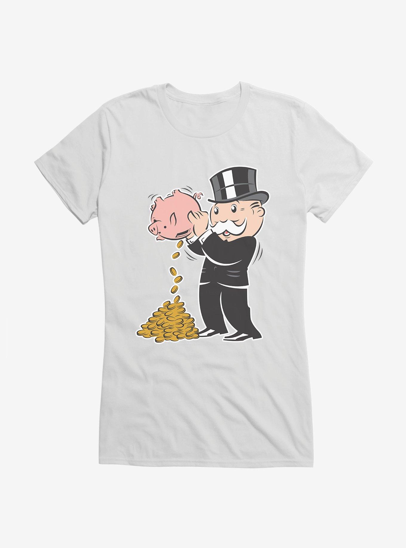 Monopoly Mr. Monopoly Piggy Bank Girls T-Shirt