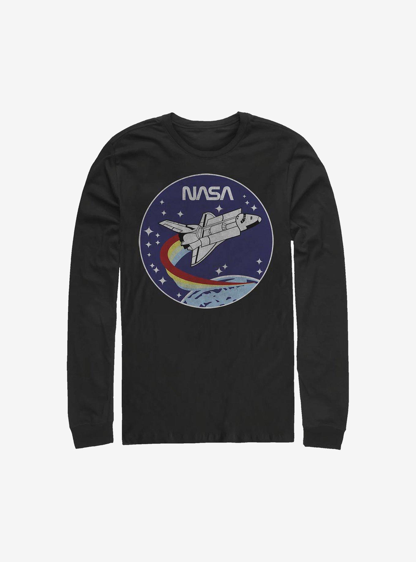 NASA Patch Long-Sleeve T-Shirt - BLACK | Hot Topic