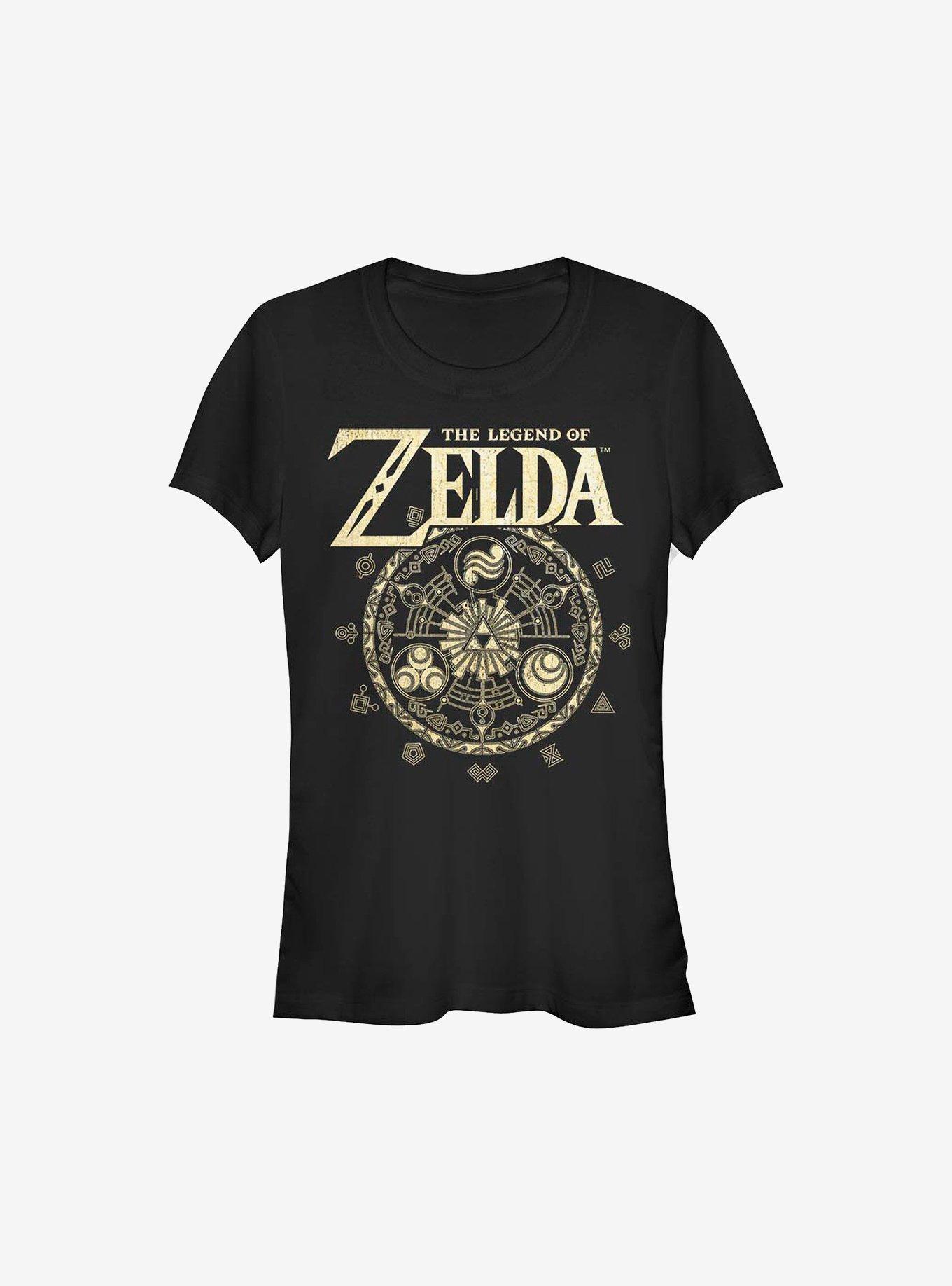 Nintendo The Legend Of Zelda Emblem Cir Girls T-Shirt - BLACK | Hot Topic