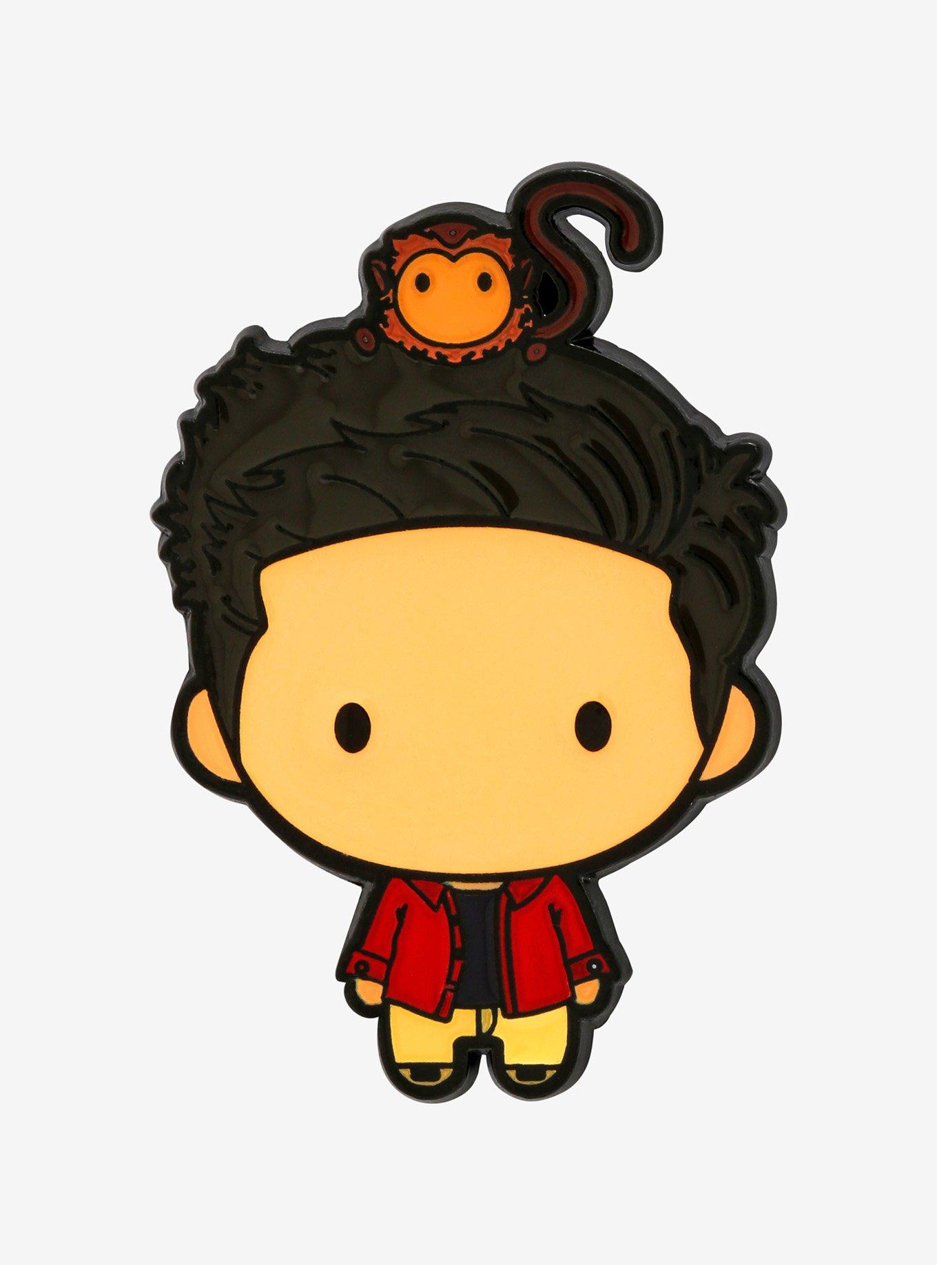 Friends Ross with Marcel Chibi Enamel Pin - BoxLunch Exclusive | BoxLunch