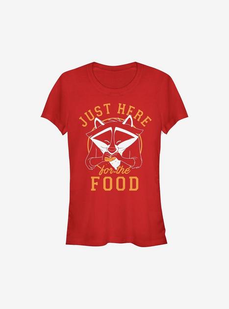 Disney Pocahontas Meeko Here For Food Girls T-Shirt - RED | Hot Topic